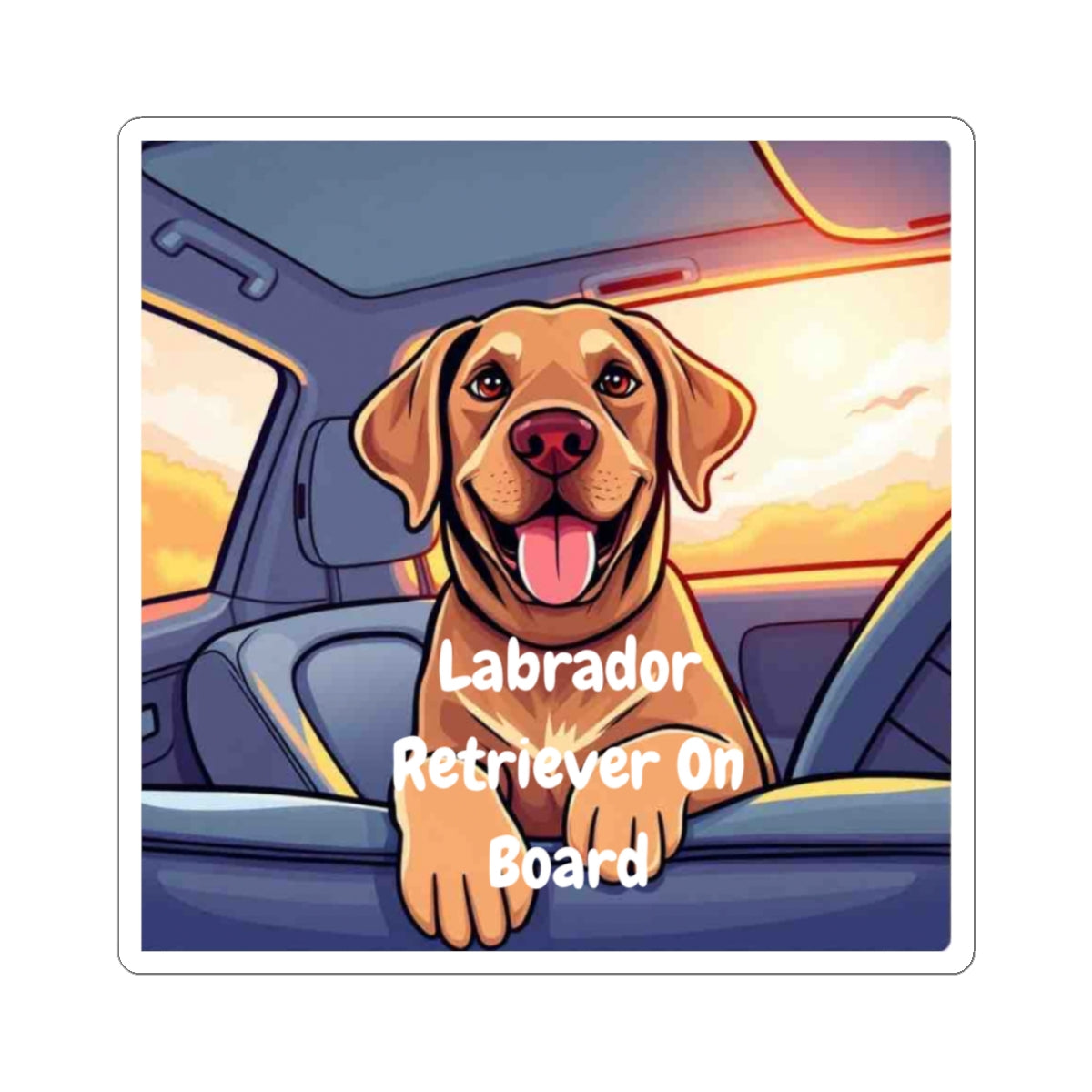 Labrador Retriever On Board Sticker – Doggie Stickers and More!